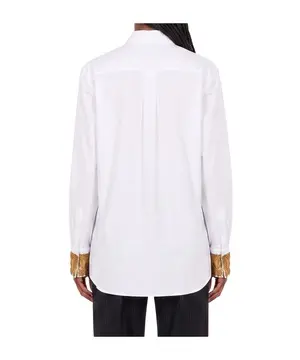 Dries Van Noten Embellished Long Sleeve Shirt - White