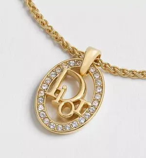 Dior Logo Medallion Necklace