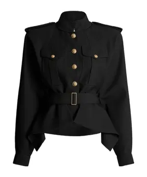 Balmain Wool Signature Jacket - Black