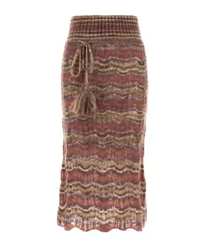VIVIENNE WESTWOOD Flora Textured Knitted Skirt - Multicolor