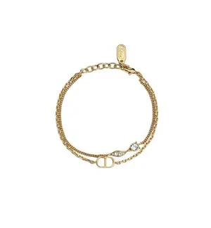 Dior Logo Pendant Necklace - Yellow