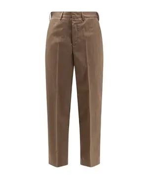 PT TORINO Buttoned Trousers - Brown