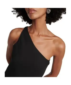 MONOT One-shoulder Chiffon Maxi Dress