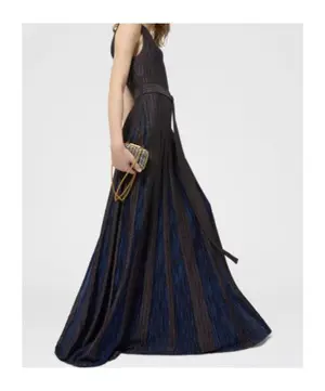 Missoni Metallic-thread Belted Maxi Dress