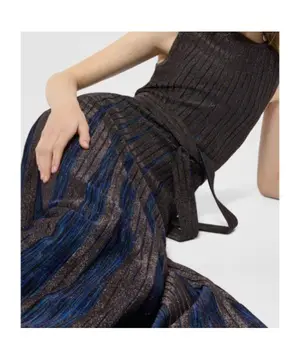 Missoni Metallic-thread Belted Maxi Dress