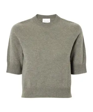 Le Kasha Cropped Cashmere Sweater - Gray