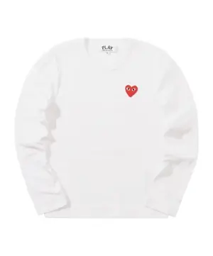 Play Comme Des Garcon Logo-patch T-shirt - White