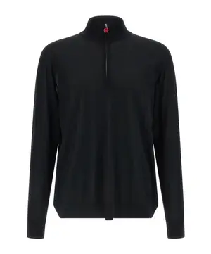Kiton Half-zip Sweater - Black