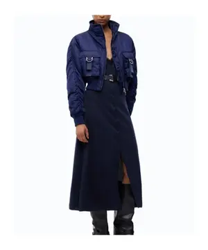 Pinko Cropped Ruched-sleeve Jacket
