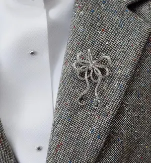 Dior Infinity Bow Brooch - Gray