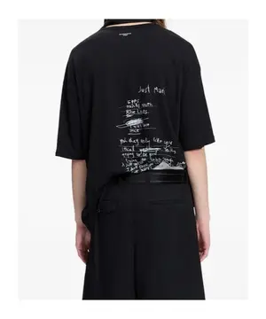 ANN DEMEULEMEESTER Slogan-print Cotton T-shirt