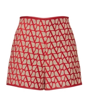 Valentino Garavani High-waisted Shorts With Straight Hem - Nude