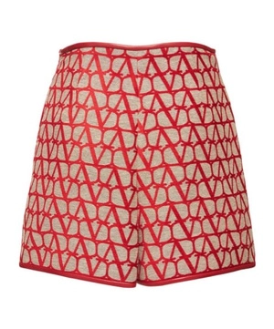 Valentino Garavani High-waisted Shorts With Straight Hem