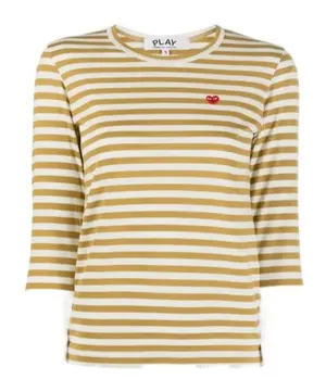 Play Comme Des Garcon Striped Long-sleeve T-shirt - Nude