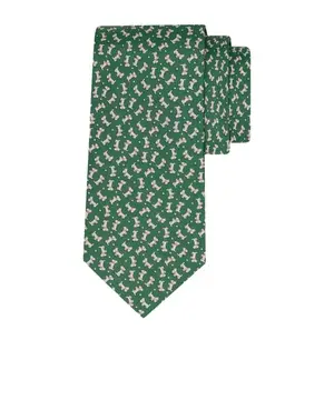 FERRAGAMO Printed Tie - Green