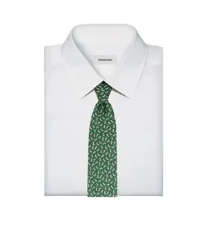 FERRAGAMO Printed Tie - Green