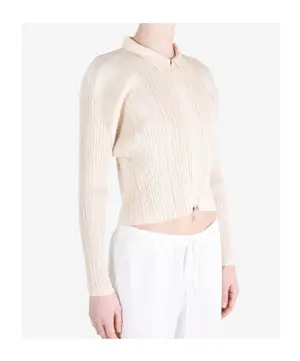 Issey Miyake Two-way Zip Pleated Jacket