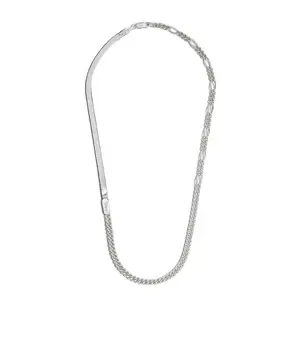Dior Stack Chain Link Necklace - White