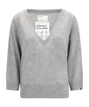 Extreme Cashmere V-neck Knitted Jumper - Grey
