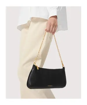 COCCINELLE Mini C-me Logo-print Chain-link Crossbody Bag
