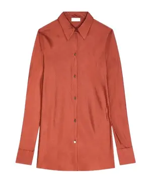 Dries Van Noten Fitted Viscose Shirt - Orange