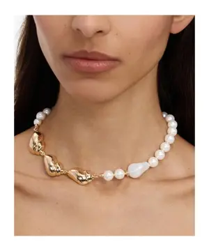 SELF-PORTRAIT Shell-detail Faux-pearl Necklace