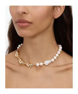 SELF-PORTRAIT Shell-detail Faux-pearl Necklace