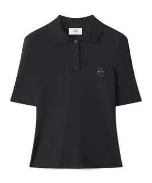Maison Kitsuné Fortune Fox Jersey Polo - Black