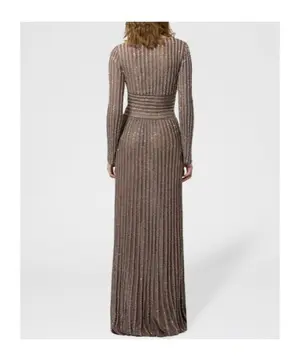 Missoni Long-sleeve Deep Neckline Maxi Dress