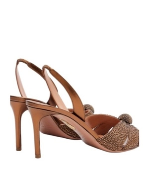 AQUAZZURA Embellished Leather Sandals