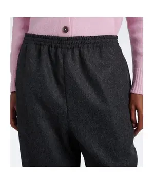 JIL SANDER Wool Flannel Wide-leg Pants