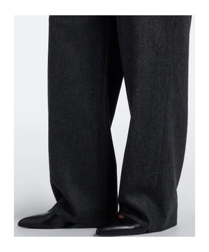 JIL SANDER Wool Flannel Wide-leg Pants