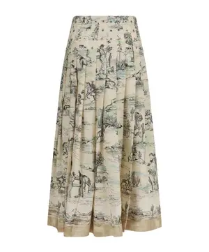 ALEMAIS Scout Pleated Midi Skirt