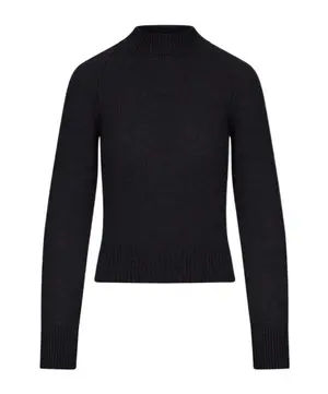 Dries Van Noten Turtleneck Knit Top - Black