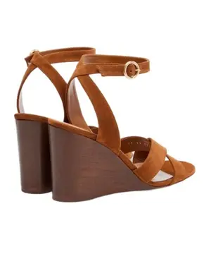 GIANVITO ROSSI Ines Suede Wedge Sandals