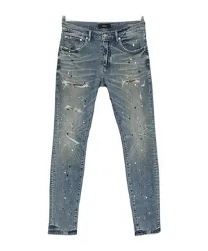 PURPLE BRAND Belt-loop Jeans - Blue Faded
