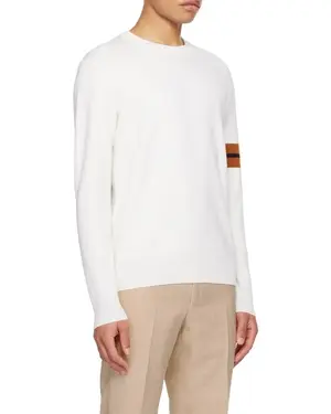 Zegna Stripe-detail Crew-neck Sweater