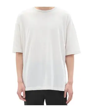 ANN DEMEULEMEESTER Text-print Cotton T-shirt - White