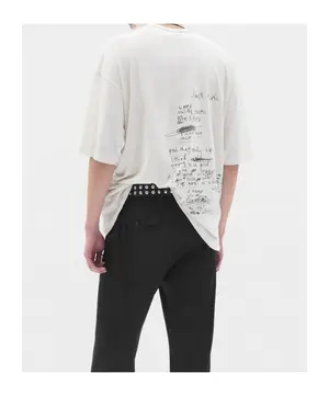 ANN DEMEULEMEESTER Text-print Cotton T-shirt