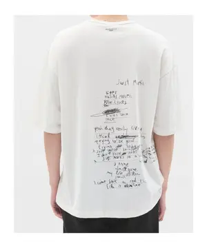 ANN DEMEULEMEESTER Text-print Cotton T-shirt
