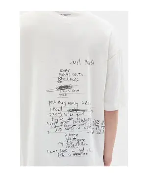 ANN DEMEULEMEESTER Text-print Cotton T-shirt