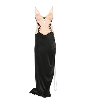 MARIA LUCIA HOHAN Lace-up Bodycon Dress - Black/neutrals