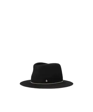 MAISON MICHEL André Logo-detail Fedora Hat - Black