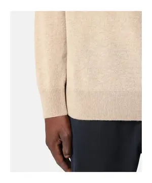 Stone Island Loose-fit Crewneck Jumper With Ribbed Trims - Biscuit Mixing