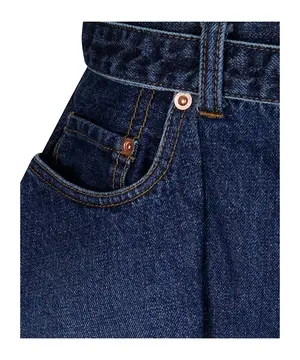 Sacai Belted Peplum Denim Skirt