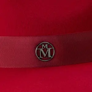MAISON MICHEL Henrietta Logo-detail Fedora Hat