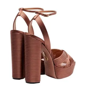 AQUAZZURA Satin Platform Sandals
