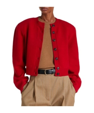 RÓHE Cropped Wool Cardigan