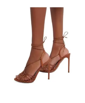 AQUAZZURA Solid Leather Sandals