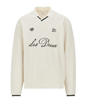 LES DEUX Knit Polo Shirt - White